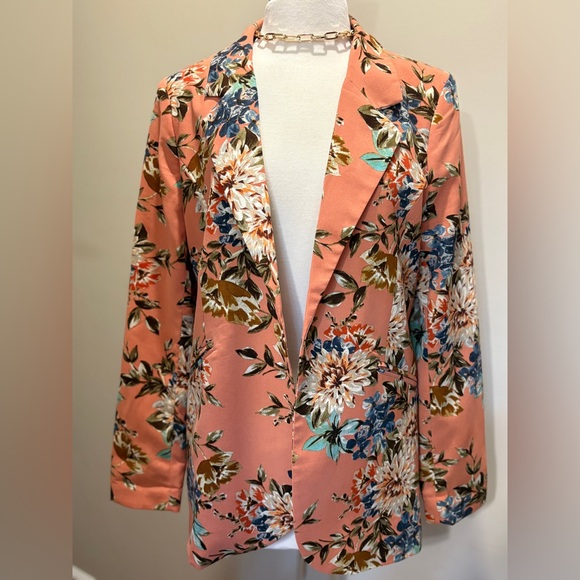 Cynthia Rowley | Jackets & Coats | Cynthia Rowley Peach And Blue Floral ...